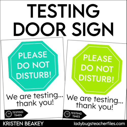 Testing Door Sign