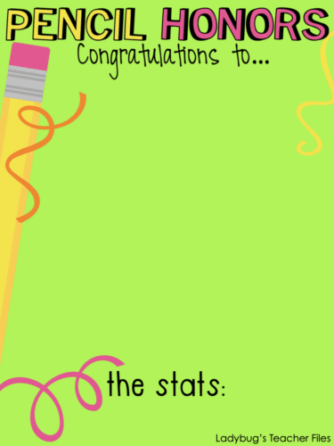 Pencil Honors! The Great Pencil Challenge