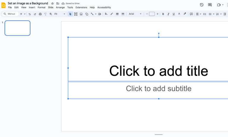 Set an Image as a Background in Google Slides (in One Step!)