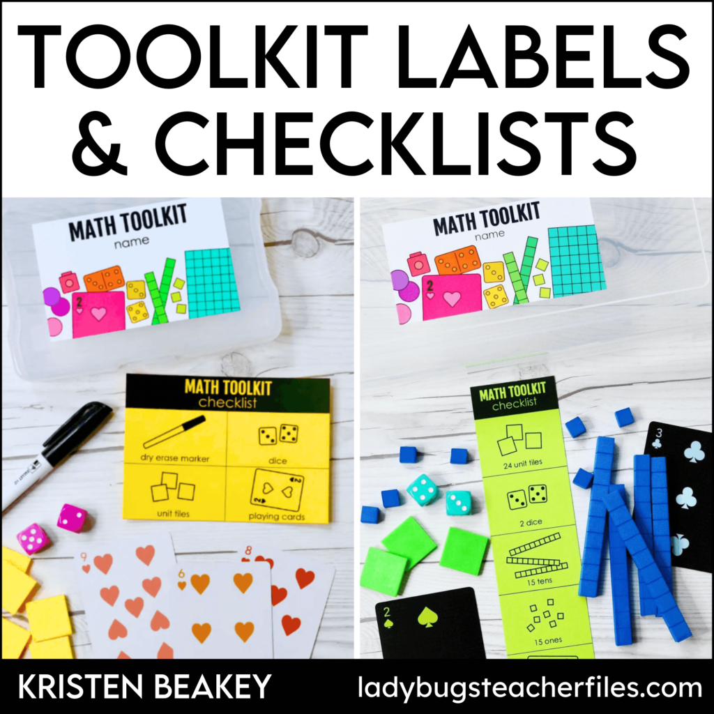 Math Tool Kit Checklists and Labels