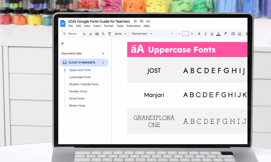 55 Favorite Google Fonts for Teachers