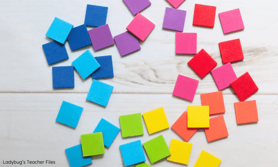 Introducing Color Tiles with 4 Open-Ended Questions
