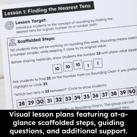 Rounding to the Nearest 10 Lessons (Level A)