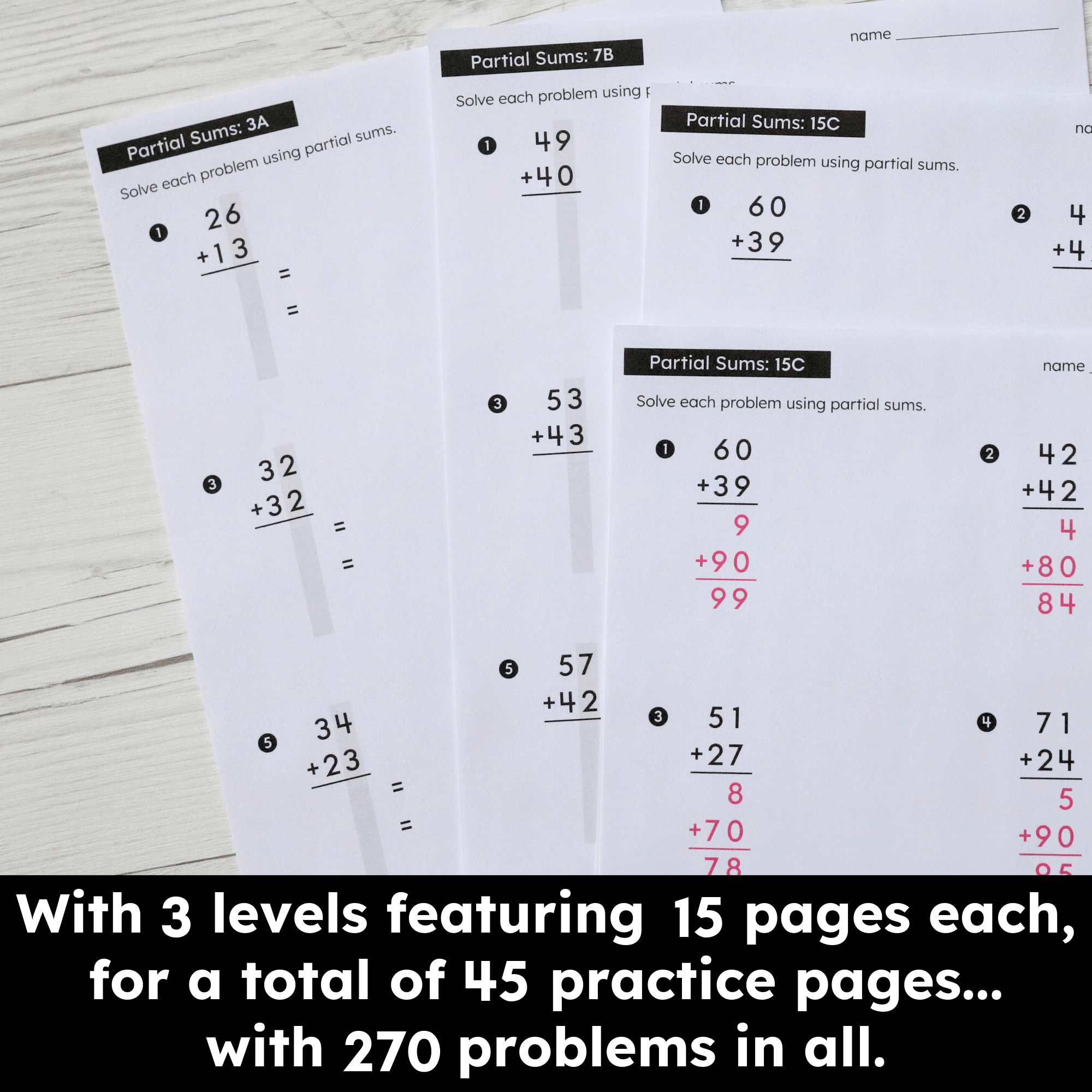 Partial Sums without Regrouping (Two-Digit)