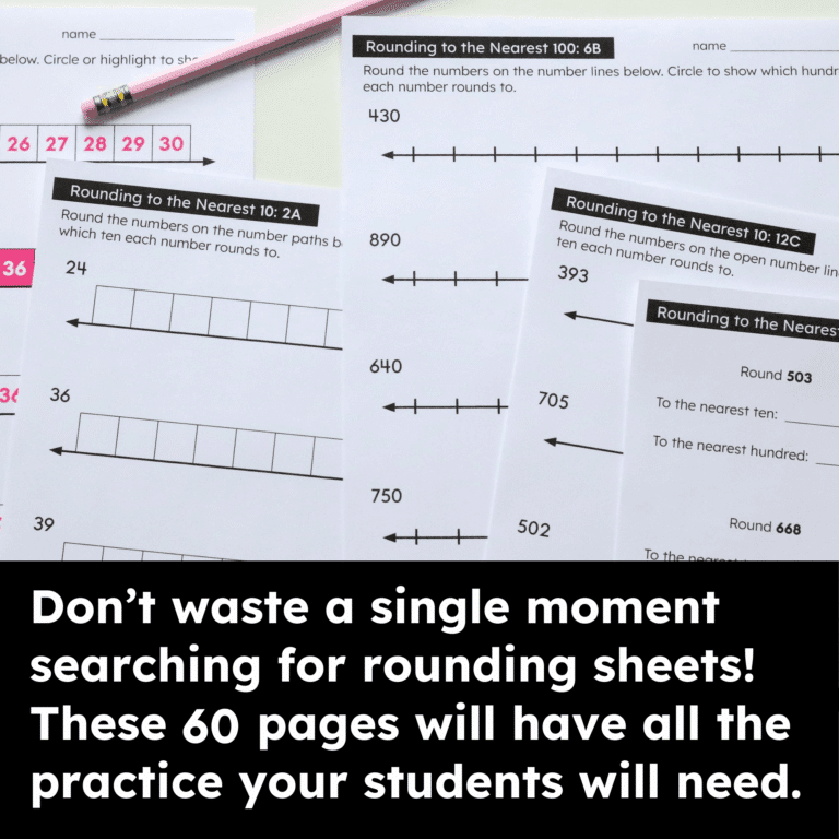 Rounding to the Nearest 10 and 100 Worksheets