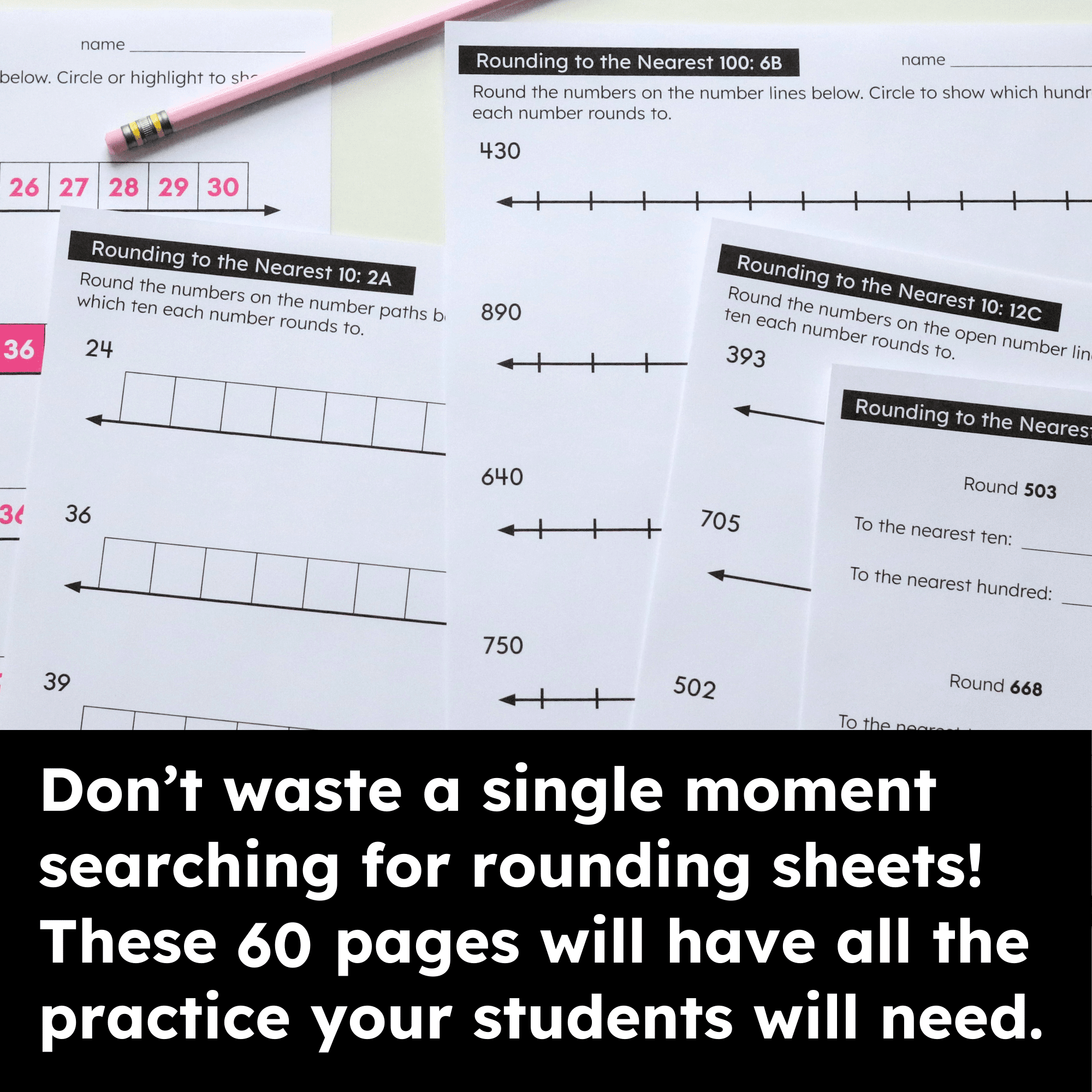 Rounding to the Nearest 10 and 100 Worksheets