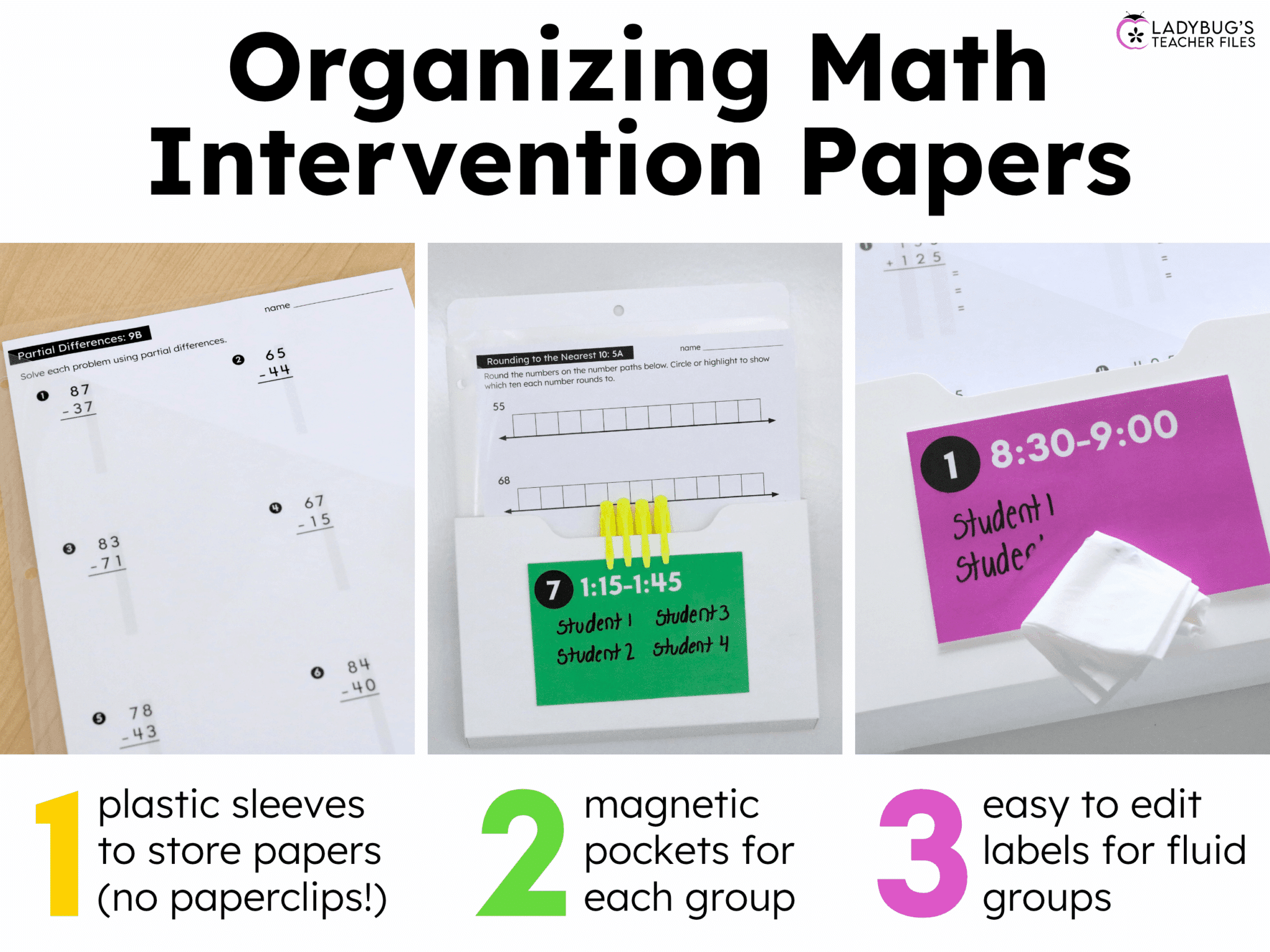 Organizing Math Intervention Papers: A System for Fluid Groups